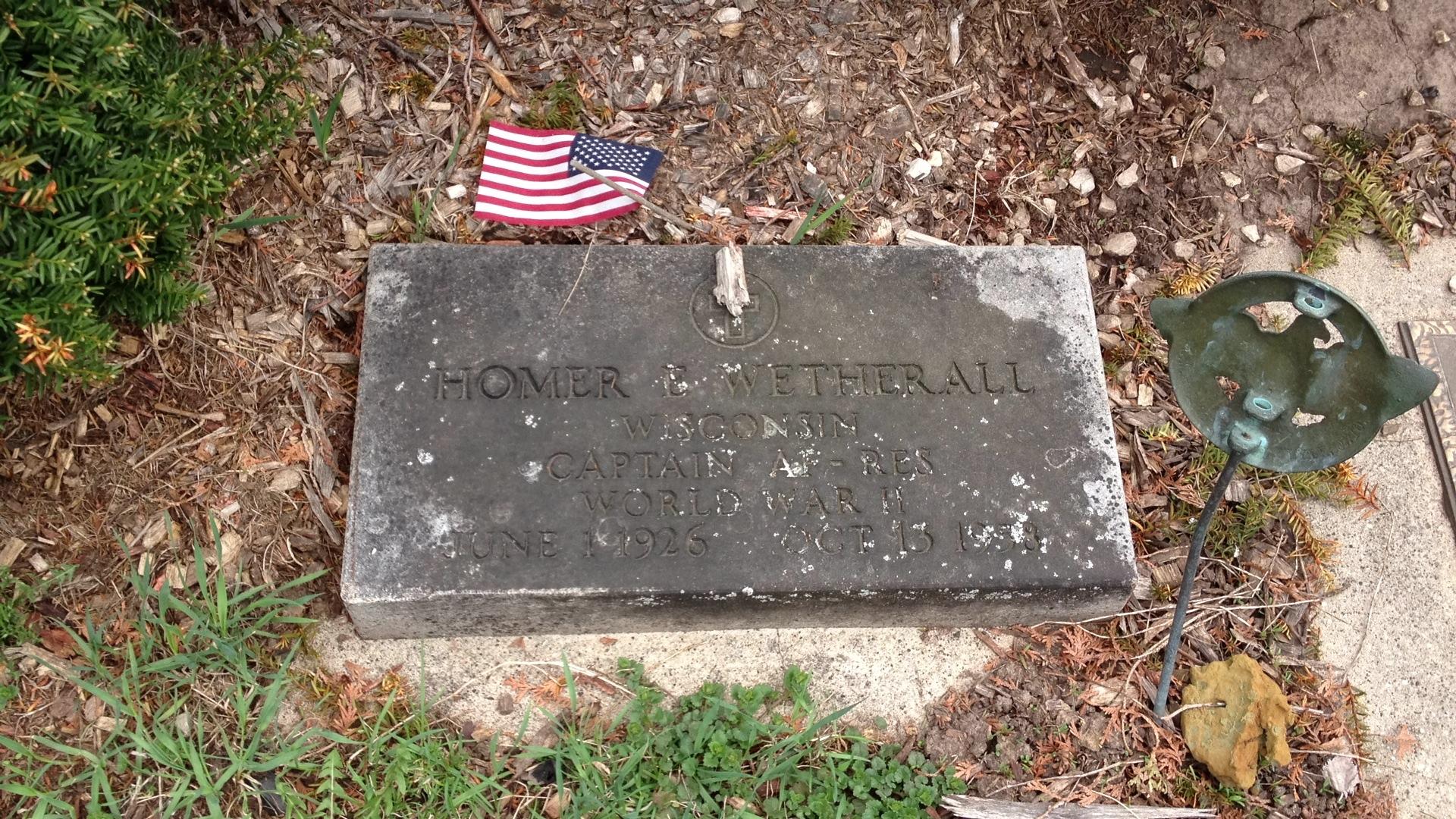 Homer Wetherall headstone